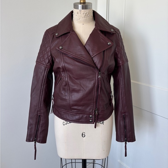 Robert Graham | Jackets & Coats | 0 Lamb Leather W Printed Silk Twill ...